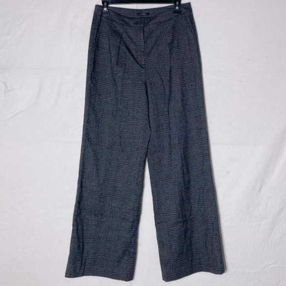 Halogen | Pants & Jumpsuits | Halogen Black Grey Plaid High Rise Wide ...
